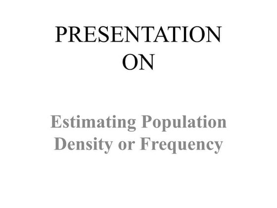 Population Counting Method Line Transect Point Count Mark And Recapture Pptx