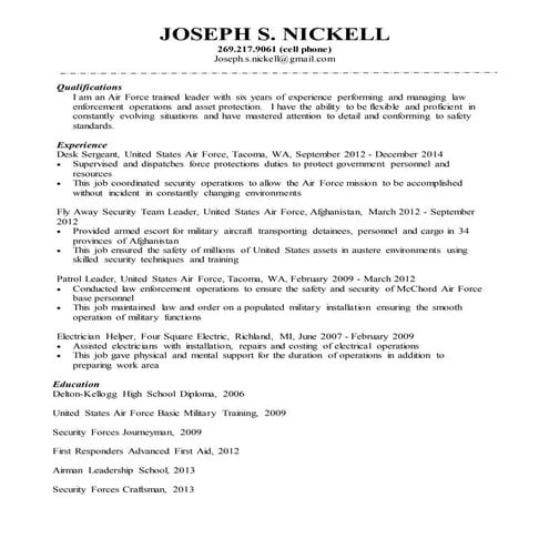 Joe Resume | PDF
