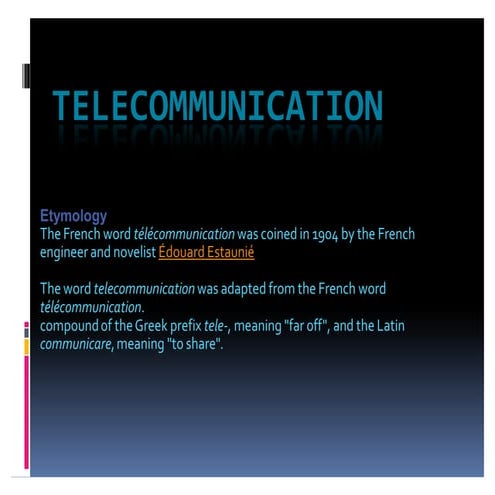 38165718 telecommunication-ppt | PPT