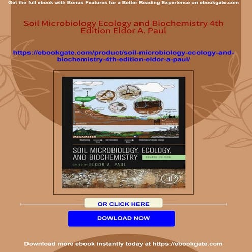 Soil Microbiology Ecology and Biochemistry 4th Edition Eldor A. Paul | PDF