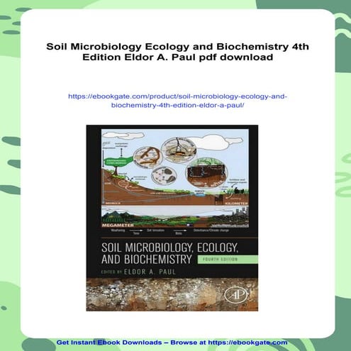 Soil Microbiology Ecology and Biochemistry 4th Edition Eldor A. Paul | PDF