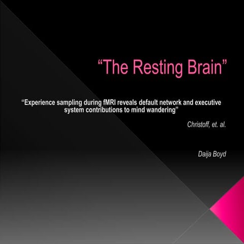 The Resting Brain | PPT