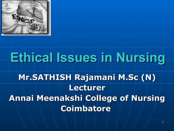 Ethics in nursing | PPSX