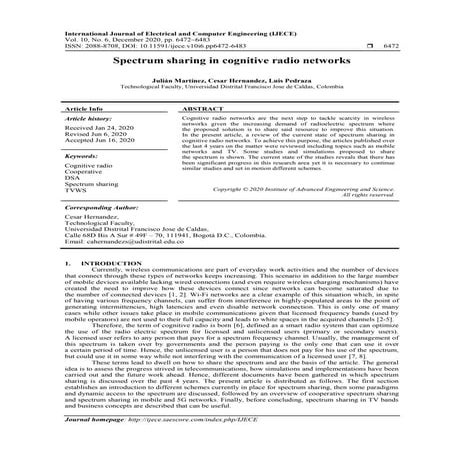 Spectrum Sharing In Cognitive Radio Networks Pdf