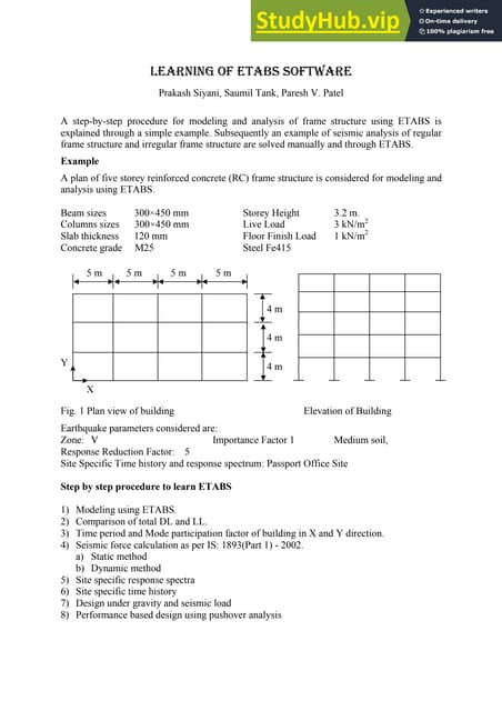 ETABS BASIC DESIGN | PDF