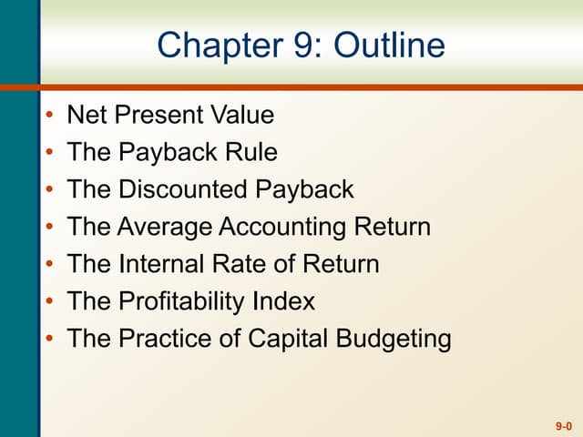 Capital Budgeting Techniques, Math Solution | PPT Capital Budgeting Techniques, Math Solution | PPT
