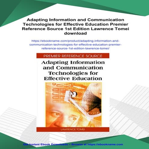 Adapting Information and Communication Technologies for Effective Education Premier Reference ...