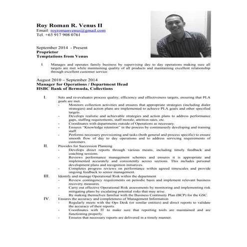 Updated Resume - Roy Roman Venus | DOC