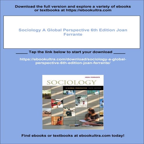 Sociology A Global Perspective 6th Edition Joan Ferrante | PDF
