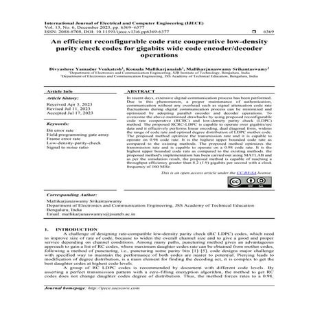 An Efficient Reconfigurable Code Rate Cooperative Low Density Parity Check Codes For Gigabits 