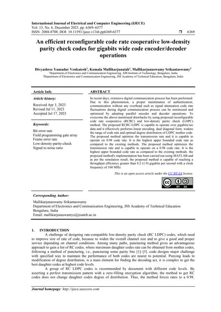 An Efficient Reconfigurable Code Rate Cooperative Low Density Parity Check Codes For Gigabits