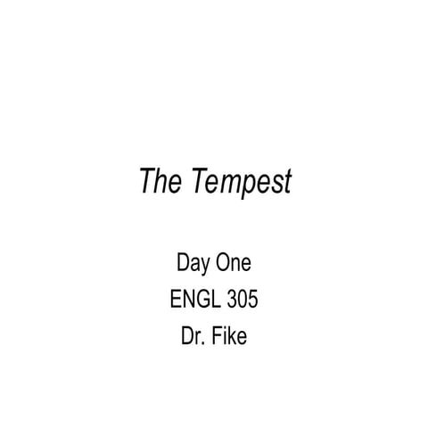 the tempest the play of william shakespeare | PPT | Romance | Genres