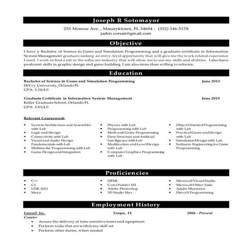 GSP Resume - J Sotomayor 2015 | DOCX
