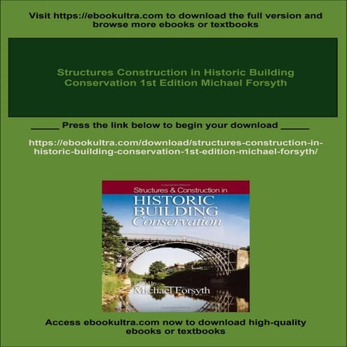 Structures Construction in Historic Building Conservation 1st Edition ...