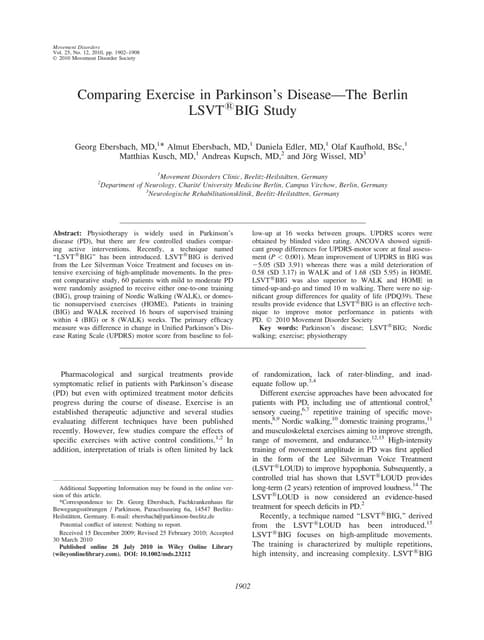 LSVT BIG program | PPTX