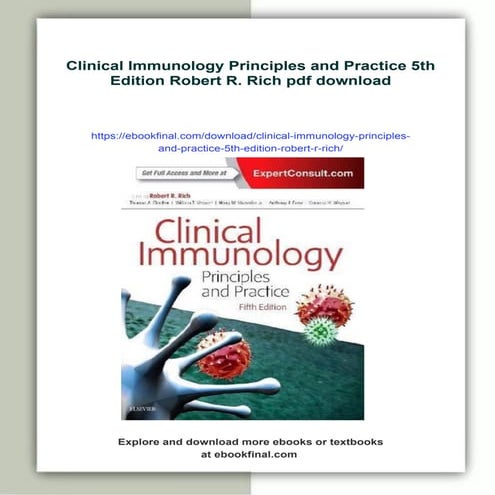 Clinical Immunology Principles and Practice 5th Edition Robert R. Rich ...