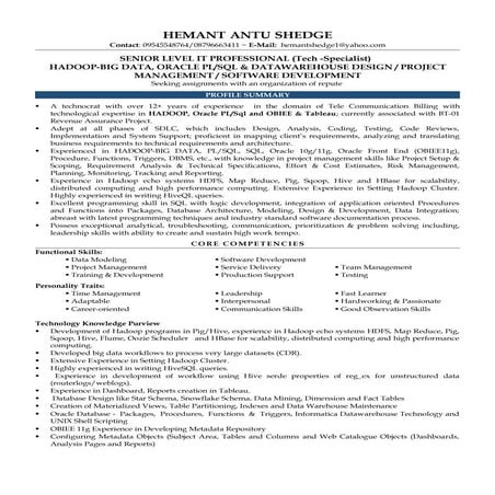 Hemant Shedge_CV | PDF