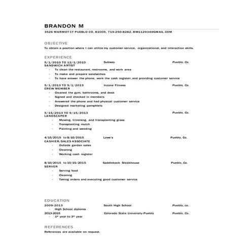 Freddie resume | DOCX