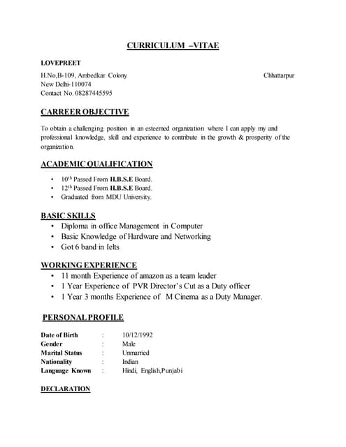 Resume Manisha Kumari (1) | PDF