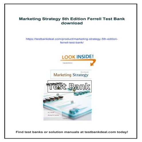 Marketing Strategy 5th Edition Ferrell Test Bank | PDF