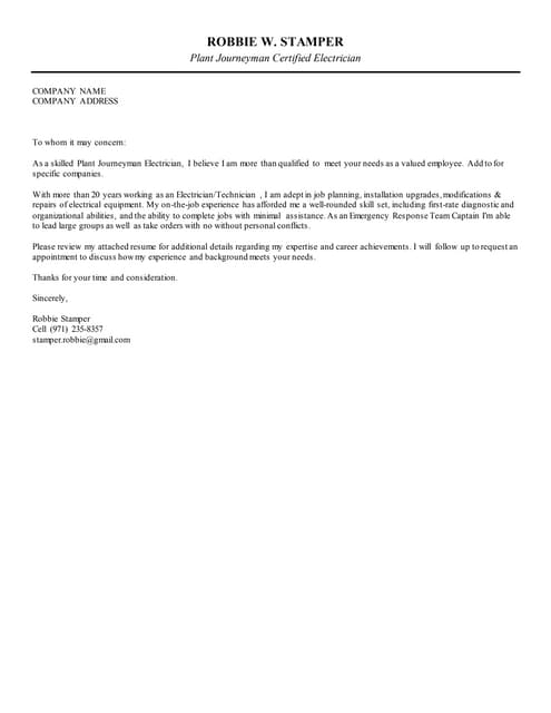 Application letter | DOCX