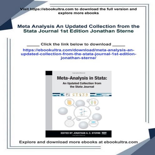 Meta Analysis An Updated Collection from the Stata Journal 1st Edition Jonathan Sterne | PDF