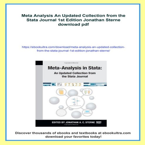 Meta Analysis An Updated Collection from the Stata Journal 1st Edition ...