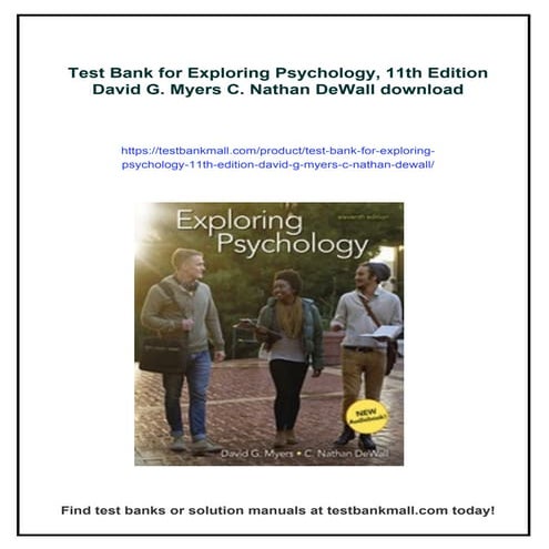 Exploring Psychology 11th Edition David G Myers