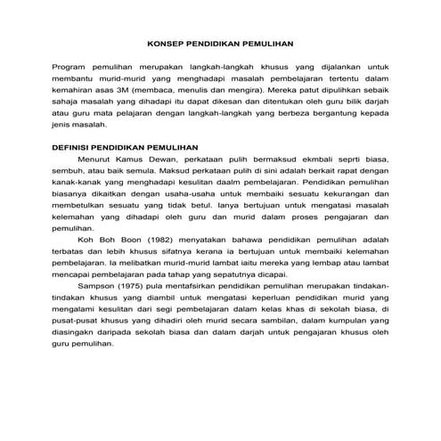 KONSEP PROGRAM PEMULIHAN | DOCX