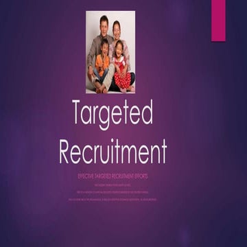 Fundamental Elements of Targeted Recruitment | PPTX