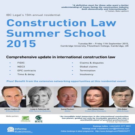 IBC Legal's Construction Law Summer School | PDF