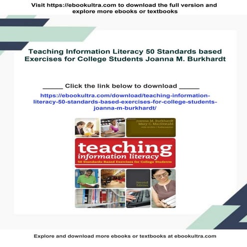 Teaching Information Literacy 50 Standards based Exercises for College ...
