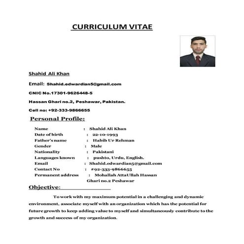 SHAHID CV | PDF