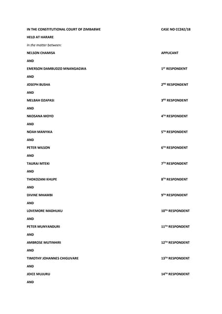 Zimbabwe Proof of Residence VR1 & VR9 Affidavit Forms | PDF
