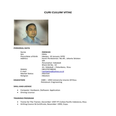 CURRICULUM VITAE UPDATE OM | DOC