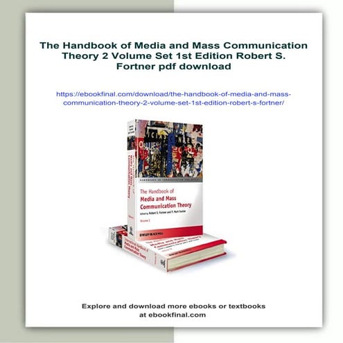 The Handbook of Media and Mass Communication Theory 2 Volume Set 1st Edition Robert S. Fortner | PDF