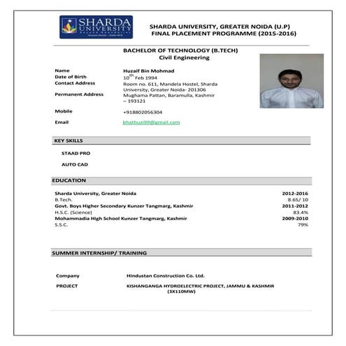 updated_resume_of huzi + sharda | PDF