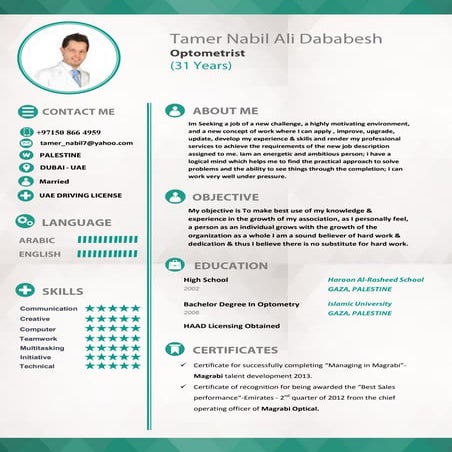 TAMER CV-NEW | PDF | Eye and Vision Conditions | Diseases and Conditions