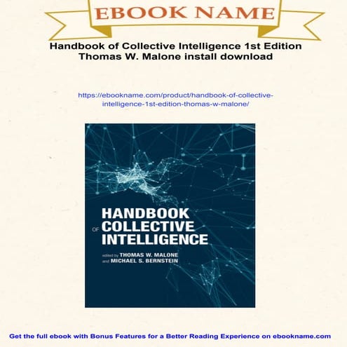 Handbook of Collective Intelligence 1st Edition Thomas W. Malone | PDF