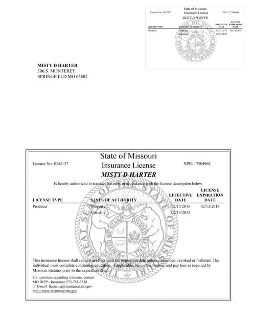 P&C license | PDF