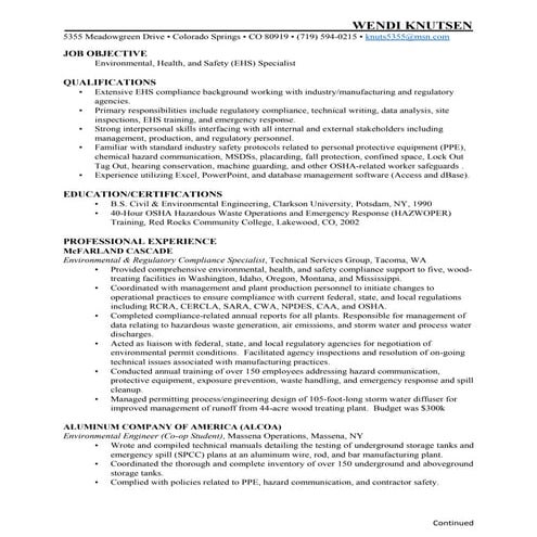 SHC Latest Statement Of Qualifications