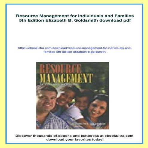 Resource Management for Individuals and Families 5th Edition Elizabeth ...