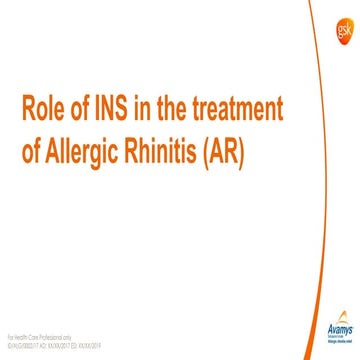 Role of INS in the treatment of Allergic Rhinitis (AR).pptx