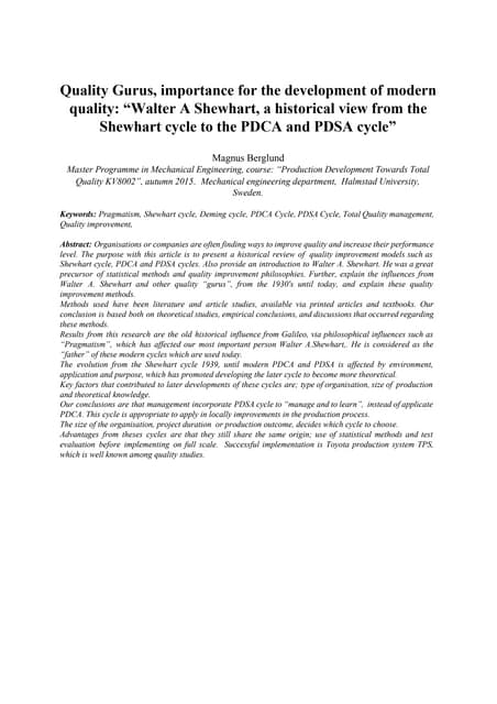 Total Quality Management GURUS | PPTX