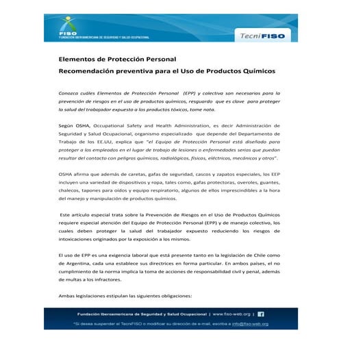 EPP - Riesgo Químico | PPTX