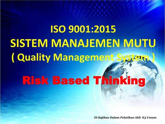 Sistem Manajemen Mutu ISO 9001:2015 | PPT