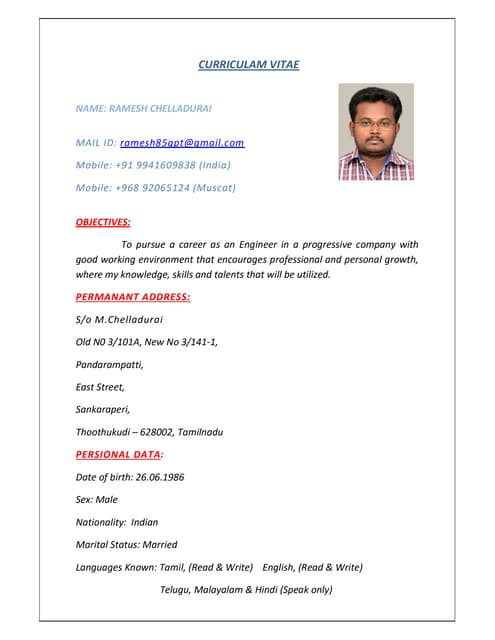 Vinay cv | PDF