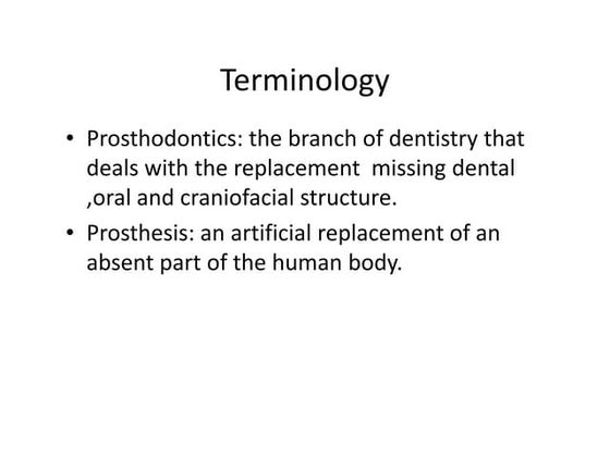 Components of a complete denture | PPT