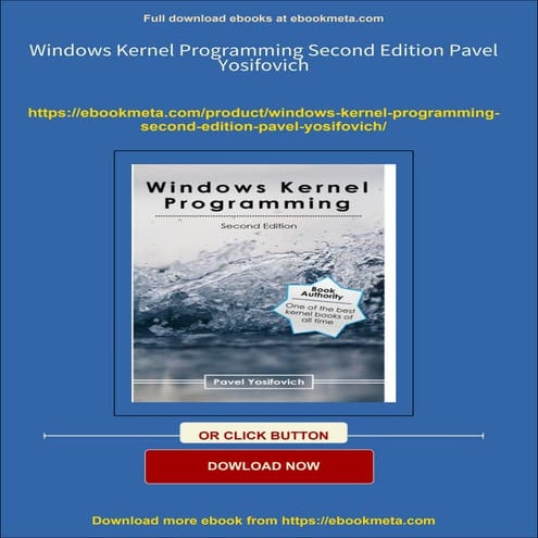 Instant Access to Windows Kernel Programming Second Edition Pavel ...