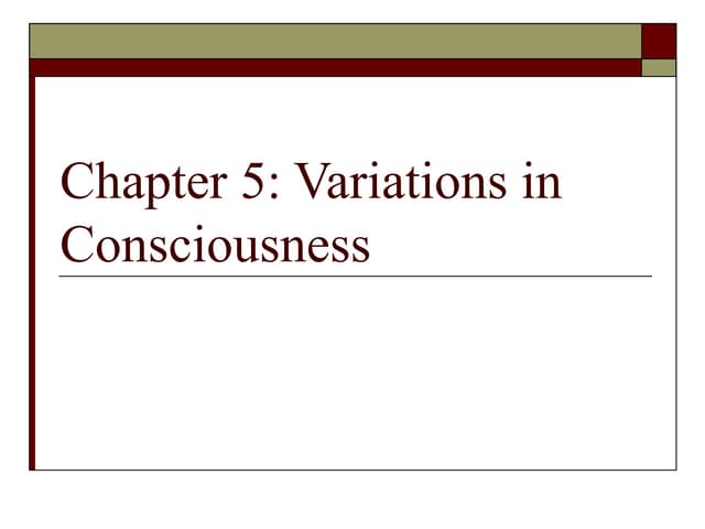 Consciousness In Psychology | PPTX
